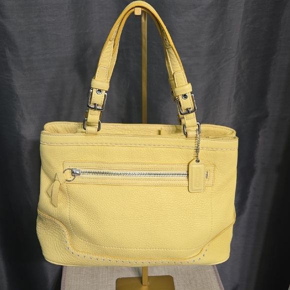 Coach | Bags | Coach Yellow Leather Shoulder Bag | Poshmark